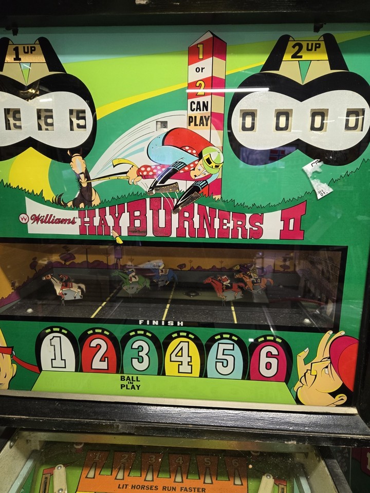 Hayburners II 1968 WILLIAMS HORSE RACE PINBALL MACHINE $875 | eBay