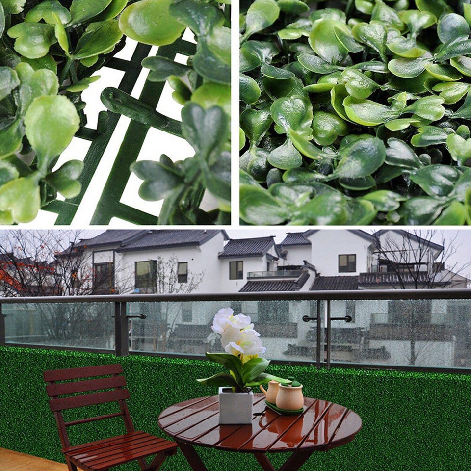 18PC Artificial Living Wall Hedge Plants Panels Tile Fence In/Outdoor ...