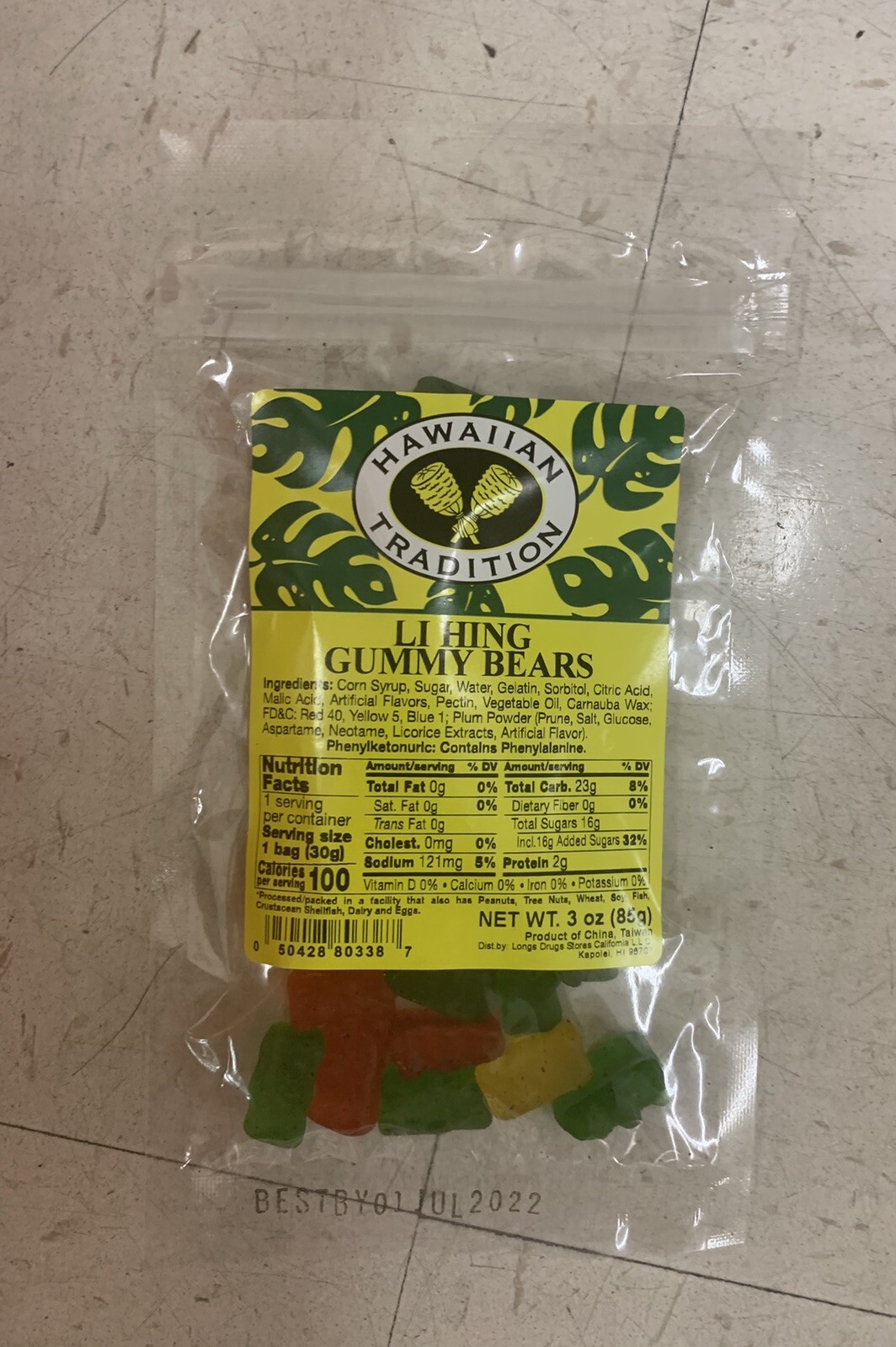 hawaiian tradition li hing gummy bears 2.5 oz (Pack of 3) | eBay