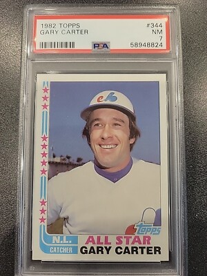 1982 Topps Baseball Card - Gary Carter #344 - Montreal Expos - PSA 7 NM ...