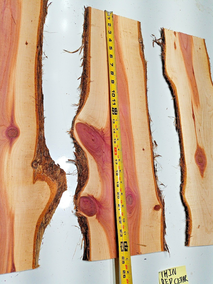 4 Milled Kiln Dried Aromatic Red Cedar SLABs 24"L X 5-8"W X 0.3-.5"T ...