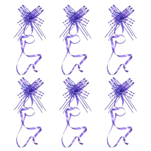 40Pcs 2.4" Chiffon Pull Bows Present Wrapping String Bows Ribbon Dark ...