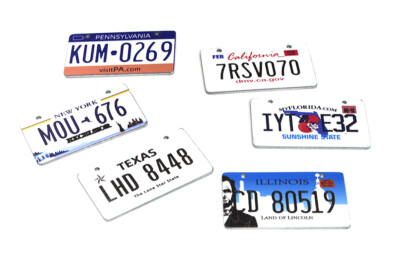 Realistic Medium License Plate 34x19mm Size Scale Model - 6 Pack | eBay