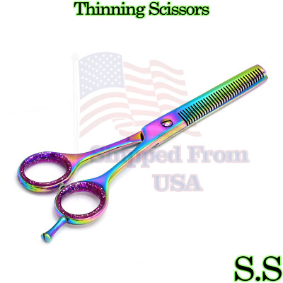 Multi Color Razor Double edge Thinning Scissors 7.25" Beauty ...