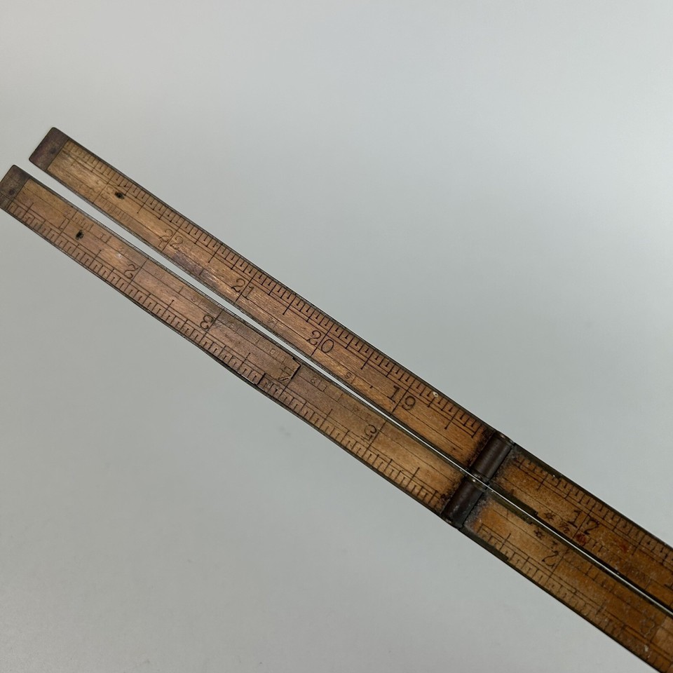 Vintage Stanley #62 Folding Boxwood Wooden Ruler Level & Rule Co 24 ...