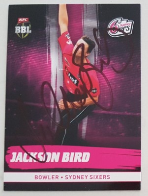 JACKSON BIRD CRICKET SIGNED IN PERSON Tap n play BBL CARD "BUY GENUINE ...