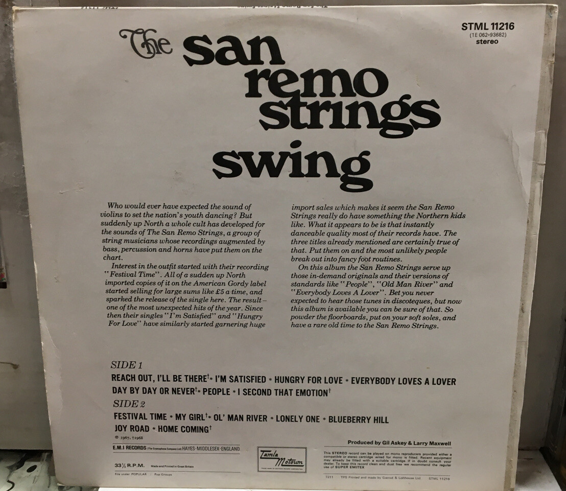 The San Remo Strings Swing UK Import Record STML11216 | eBay