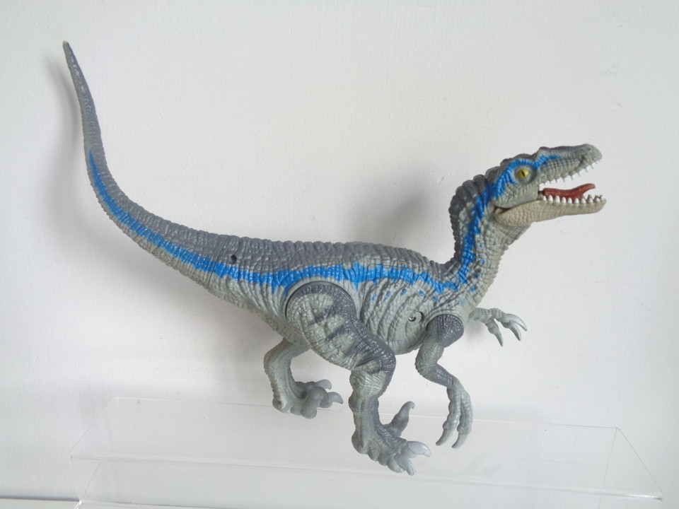 Pair of Large Dinosaur Toy Action Figures + Sound Green TRex + Blue ...