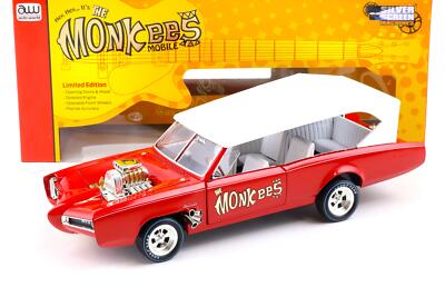 1:18 Auto World 1966 Pontiac GTO Convertible The Monkees Mobile Red ...