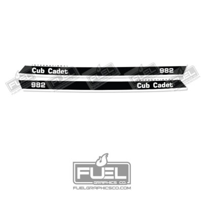 Cub Cadet 982 Lawn Tractor Lawn Mower Premium Vinyl Decal Set - 34.5 ...