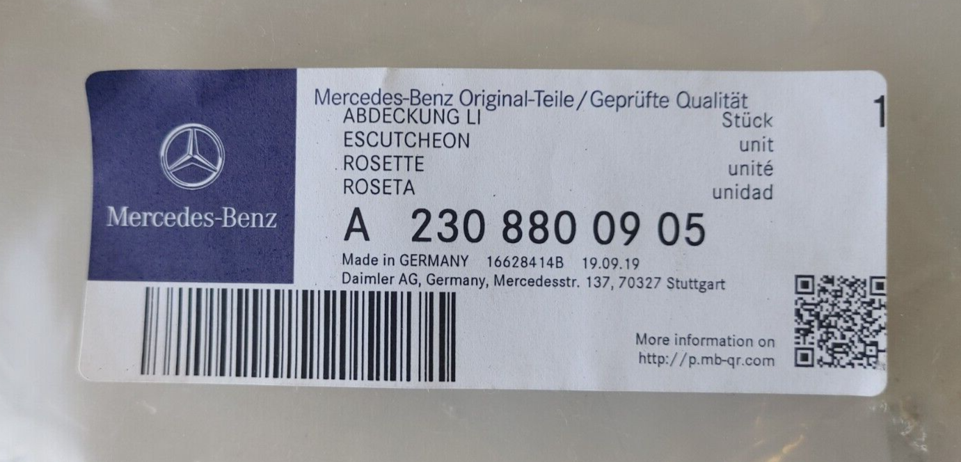 New Genuine OEM Mercedes-Benz Front Driver Left Lower Outer Grille ...