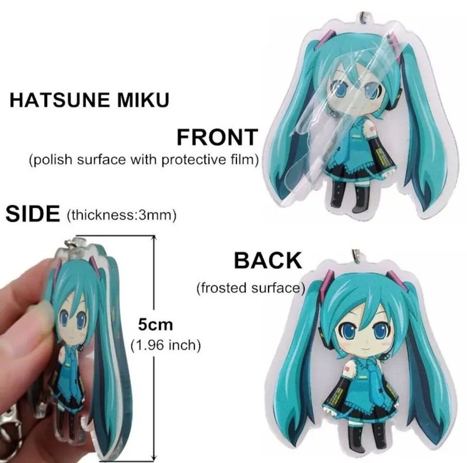 Hatsune Miku Keychain Acrylic Chibi Cute Anime | eBay