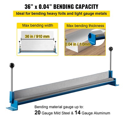 Portable 36" Sheet Metal Steel Hand Bender Bend Folding Brake Bending ...