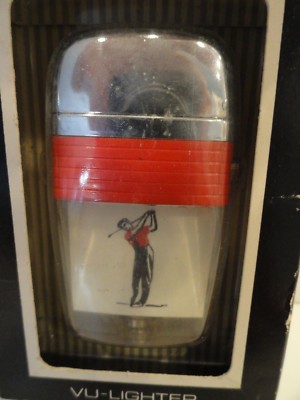 Vintage Scripto VU Lighter Golfer with Red Band in Box | eBay