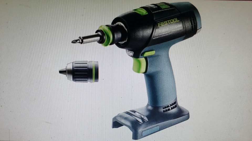 Festool CORDLESS DRILL SKIN IN SYSTAINER 18V 2-Speed, Brushless Motor ...