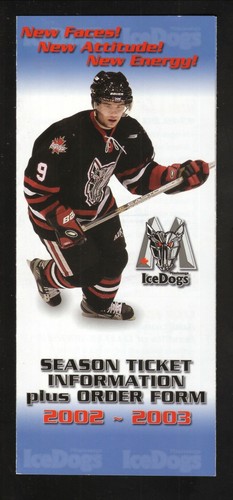 Mississauga IceDogs Patrick O'Sullivan 2002-03 Season Ticket Brochure ...