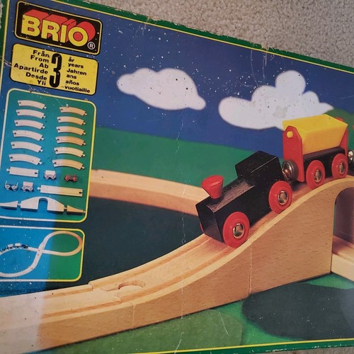 Vintage BRIO Wooden Train Set 100 Complete Made in Sweden Figure 8 Wood ...