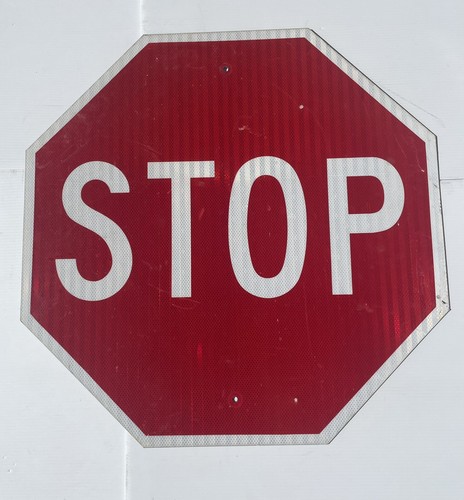 LARGE ALUMINUM USED TRAFFIC STOP SIGN 30X30 | eBay