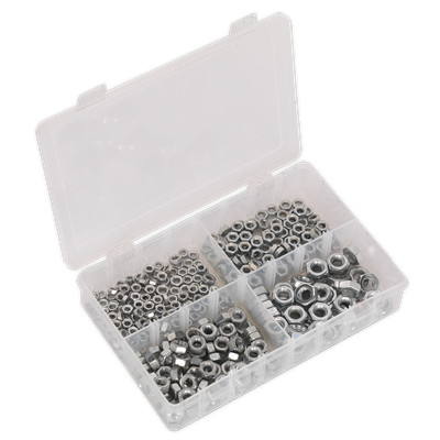 Steel Nut Assortment 370pc M5-M10 Metric - Sealey AB028SN New | eBay