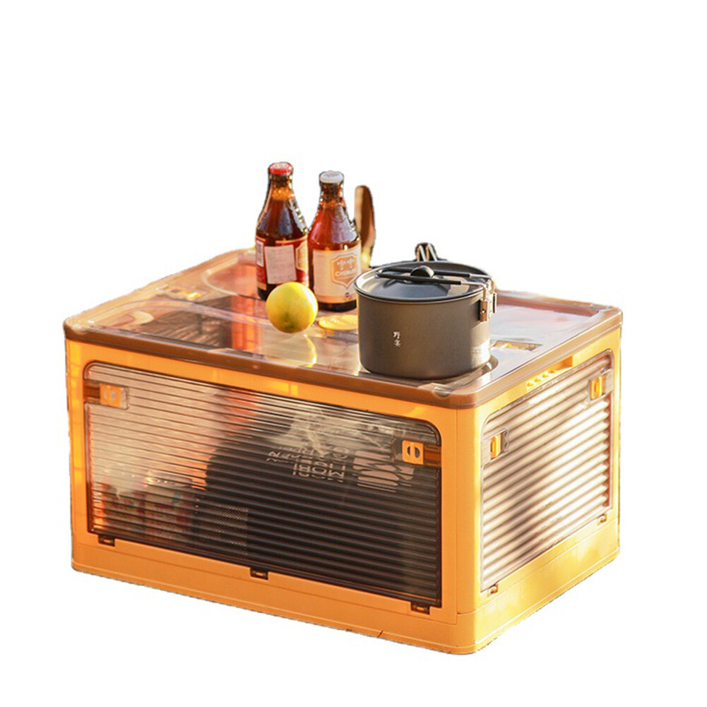 Large Folding Storage Box Stackable Baskets for Camping Caravan Picnic ...