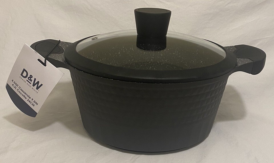D&W Deane & White Cookware Collection 11 pc Set /Color Black W/Handles ...