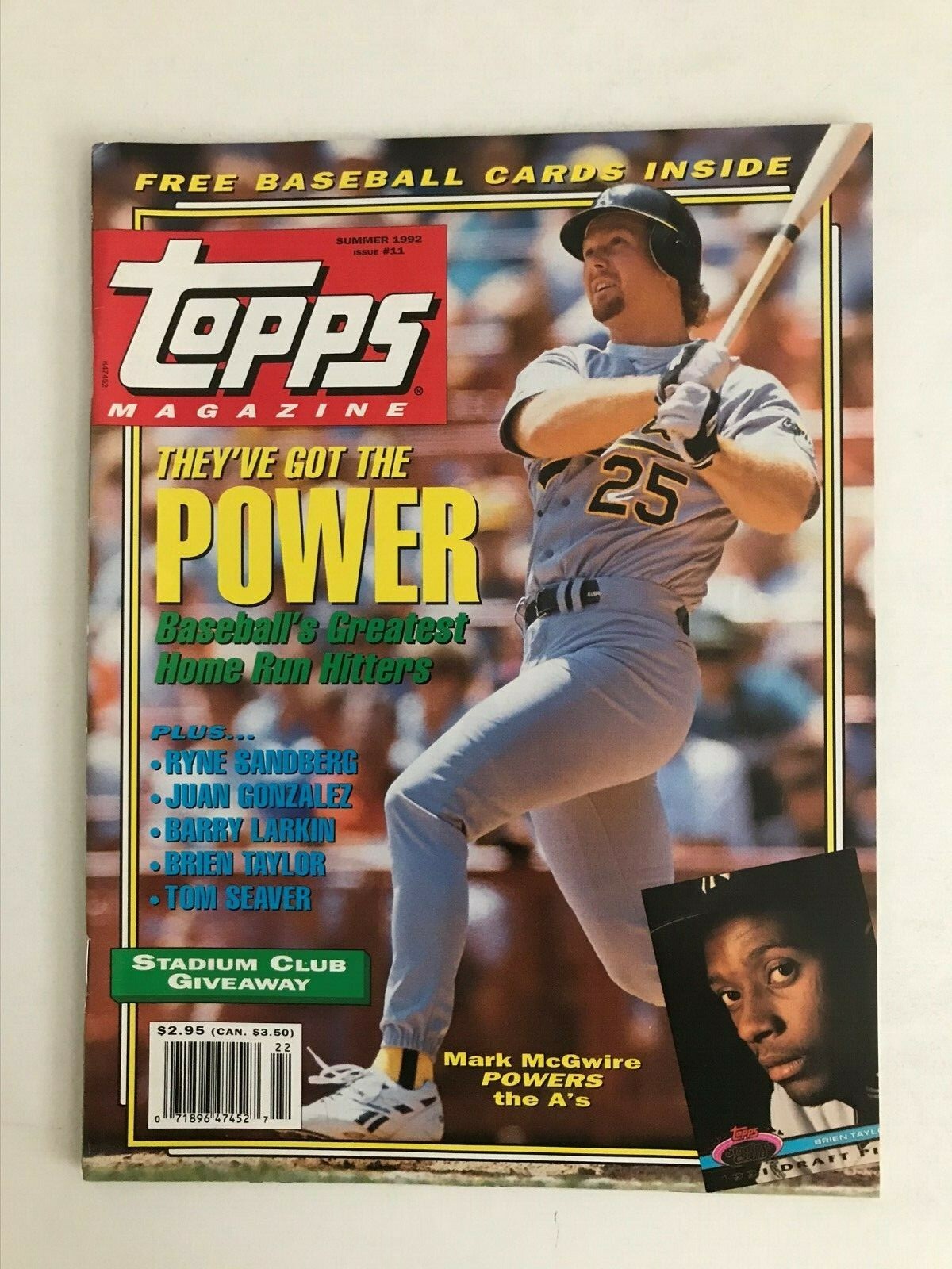 Topps Magazine #11 (Summer, 1992) with uncut insert cards - NM | eBay