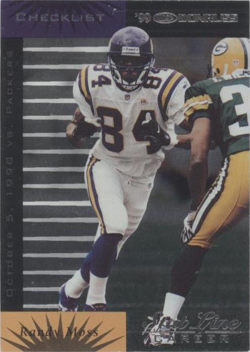1999 Donruss - Checklist Randy Moss #199 Career Stat Line /190 for sale ...