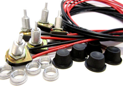 5 pack - Leviton Rotary Lamp Switch On-Off Black Knob Metal Shaft 3A ...