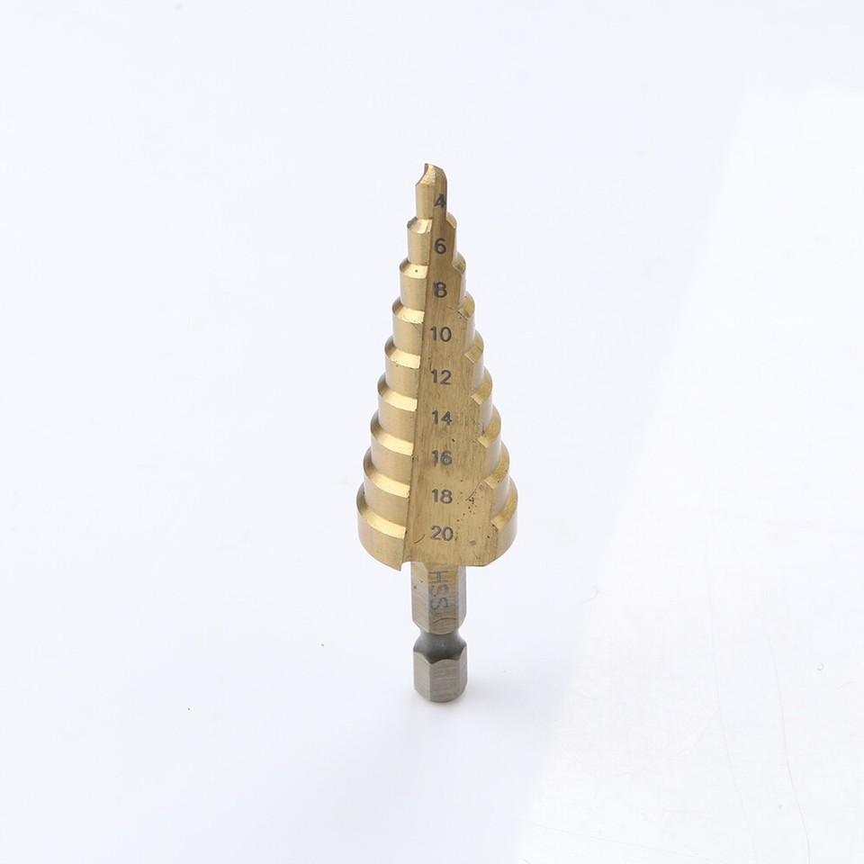 3 Pcs Large Step Titanium Cone Drill Hole Cutter Bit HSS Set Tool With ...