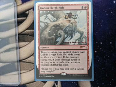Goblin Sleigh Ride Nm Foil - Magic the Gathering (MTG) 2015 Holiday ...