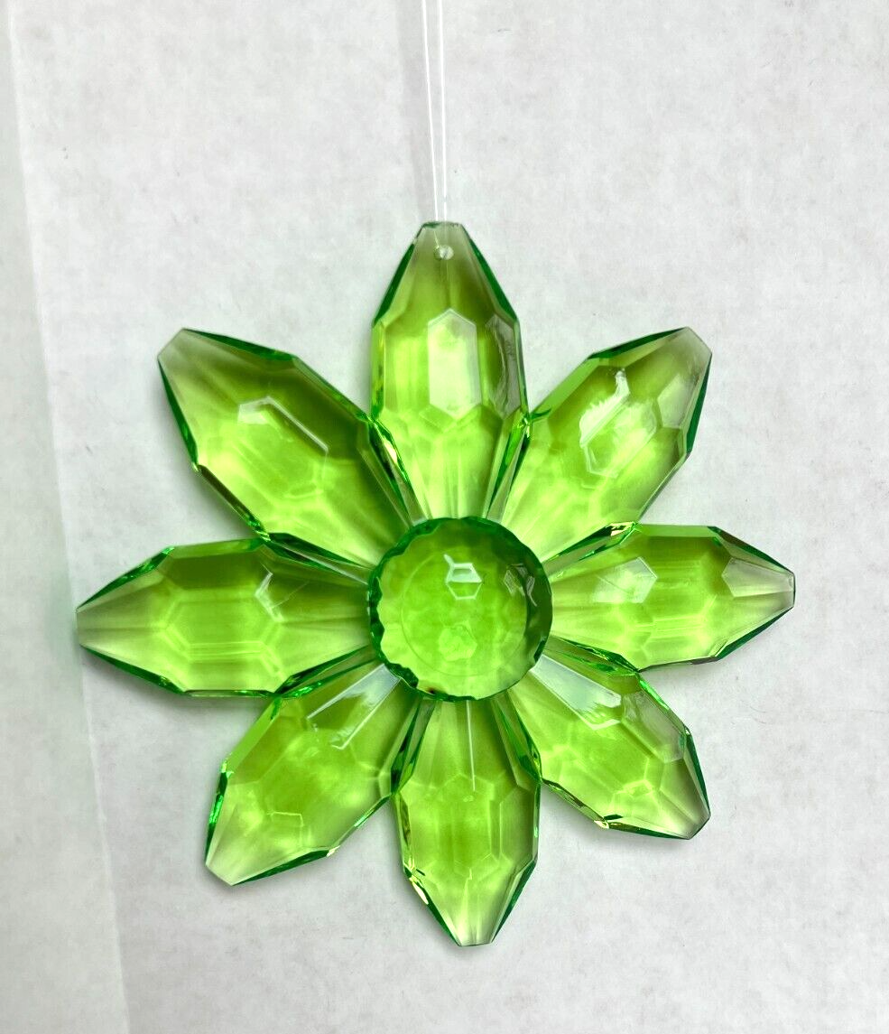 Ganz Crystal Expressions Acrylic Sweet Bloom FLOWER Suncatcher Green 4 ...
