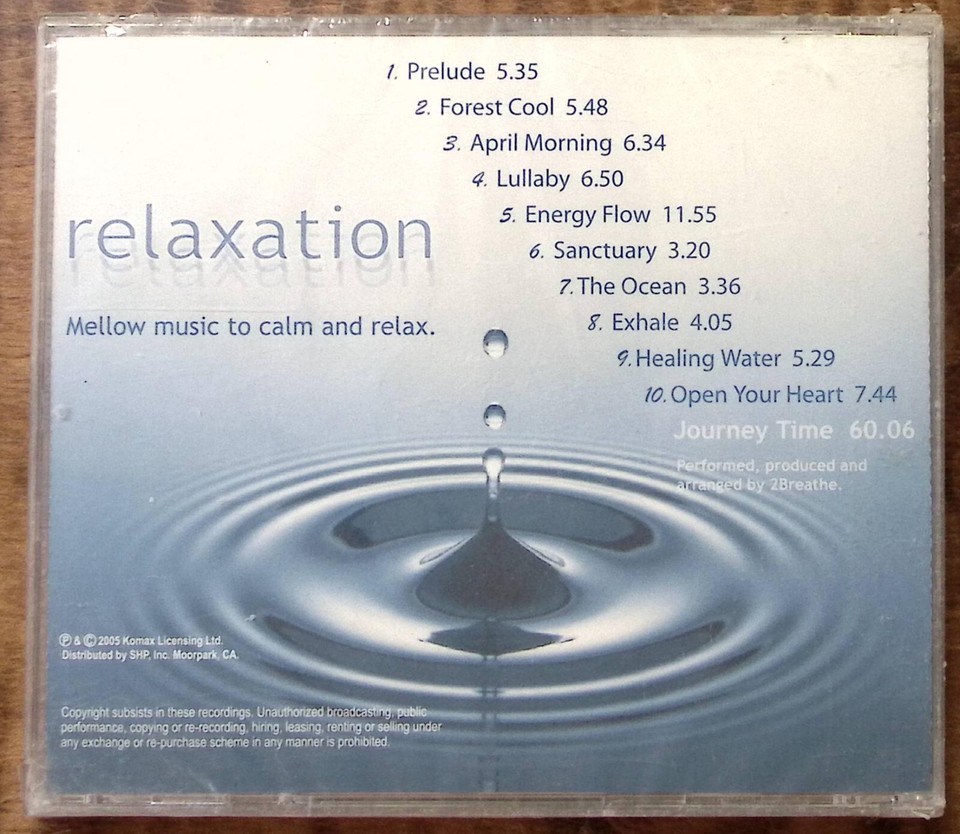 RELAXATION MELLOW MUSIC TO CALM AND RELAX STILL FACTORY SEALED! CD 4274 ...