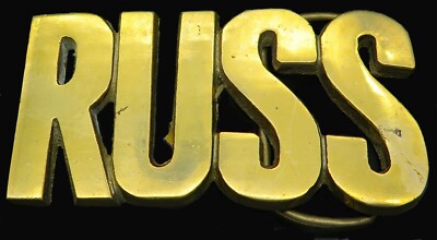 Russ Name ROC Vintage Belt Buckle | eBay