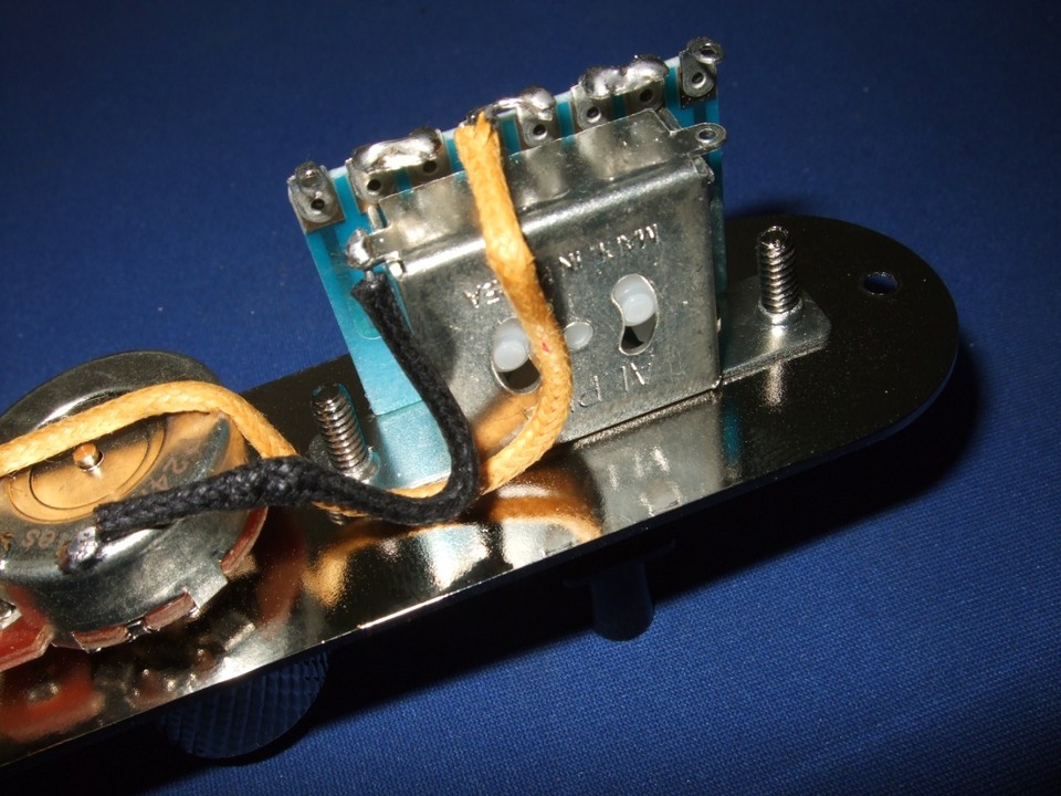 Telecaster Loaded Control Plate 3Way NICKEL 32mm Quality Pre-Wired ...