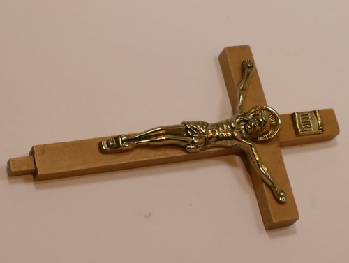 Crucifix wooden 4" wooden cross - missing base | eBay