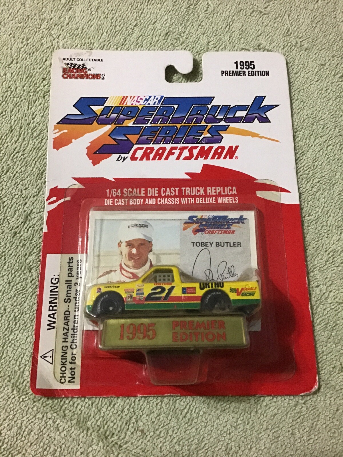 1995 Racing Champions TOBEY BUTLER #21 Ortho Craftsman Truck 1/64 ...