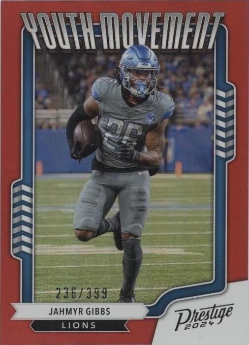 2024 Panini Prestige - Youth Movement Jahmyr Gibbs #YM-JGS Xtra Points ...