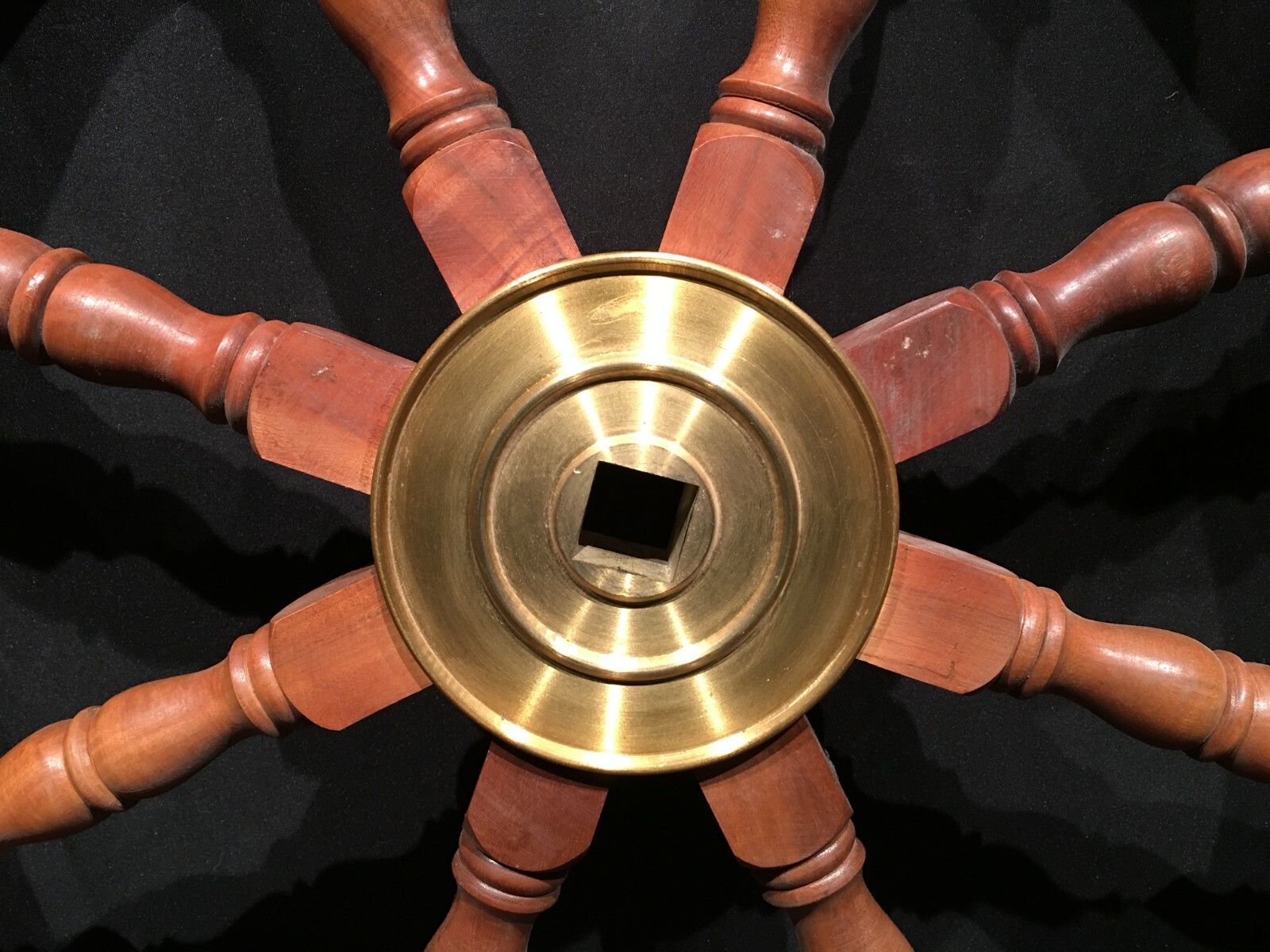 36" 8 Spoke Vtg Wood Brass Nautical Ships Wheel Maritime Yacht Boat ...