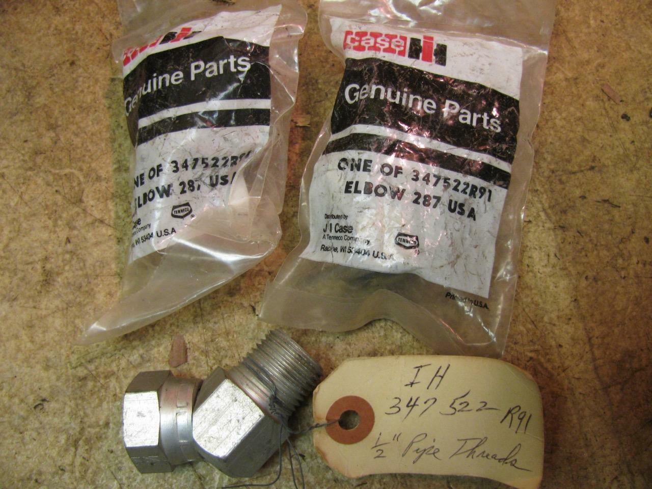 3 Case International Hydraulic Fittings 347522R91 1/2" Pipe Threads ...