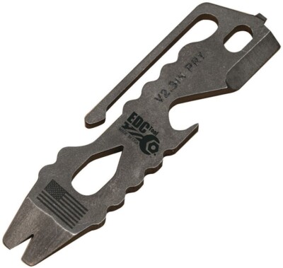 EDC Tool Co. Pry Bar Multi Tool 3" Tumbled Finish Titanium Tools MADE ...
