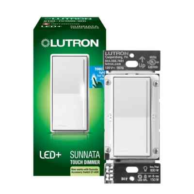 Lutron Sunnata Touch Dimmer LED+/Incandescent, 3-Way/Multi-Location ...