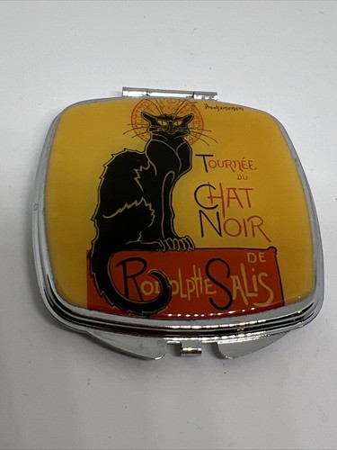 Chat Noir Black Cat French Cafe Compact Mirror Make Up Pocket Mirror | eBay