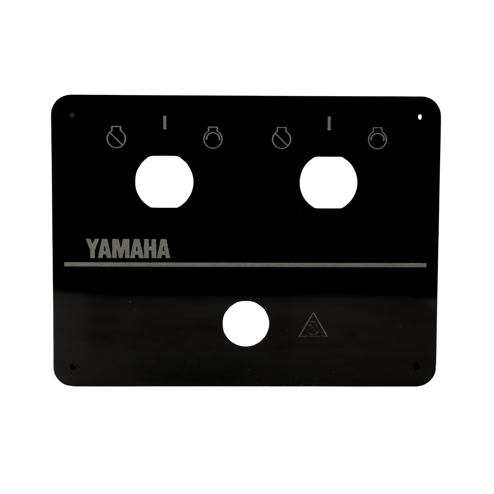 Yamaha twin engine key switch panel Horizontal - laser cut with black ...