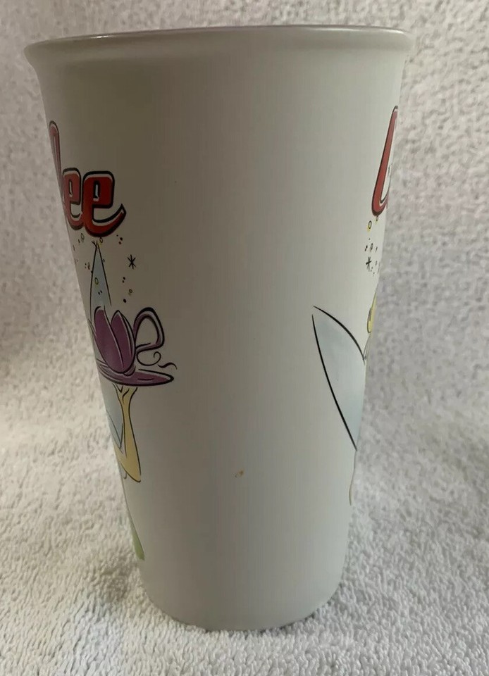 Tinkerbell Coffee Mug Tea Cup Tall Collectible Disney Store Tinker Bell ...