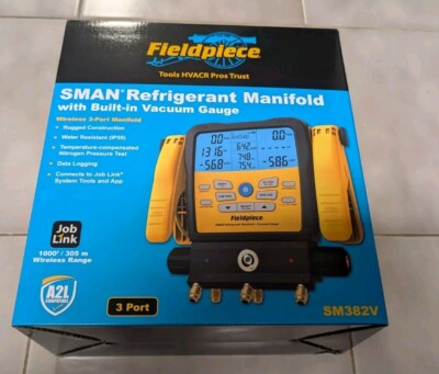 NEW Fieldpiece SM382V SMAN Wireless Refrigerant Manifold (3-Port) | eBay