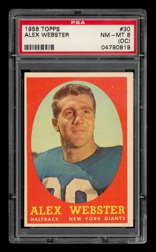1958 Topps Set-Break # 30 Alex Webster PSA 8 NM-MT (OC) | eBay