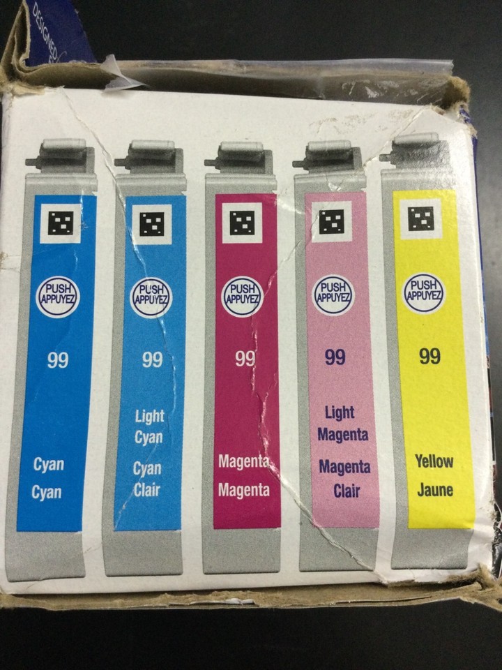 Epson 99 T099920 Ink Cyan Magenta Yellow LightCyan LightMagenta 9837OB ...