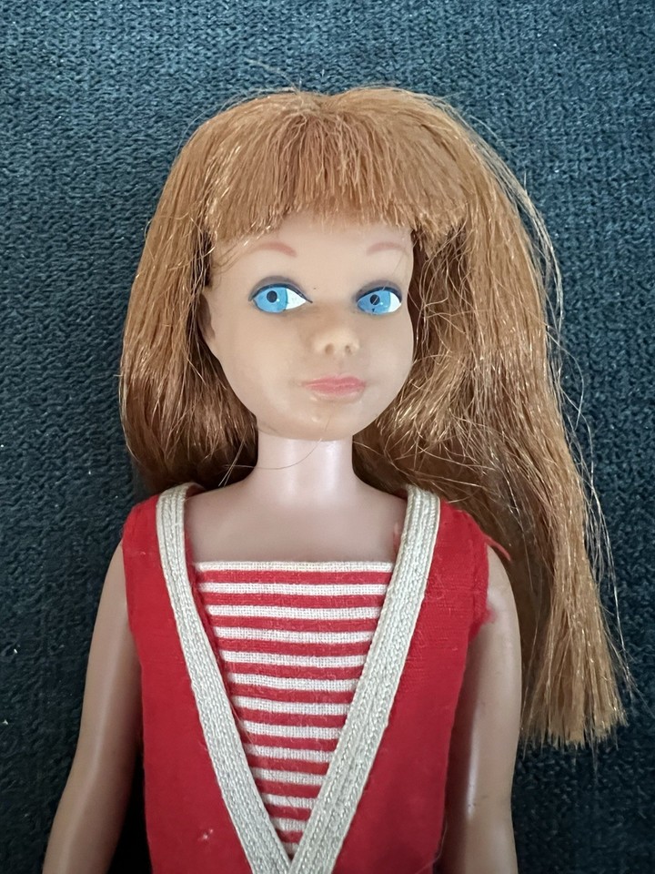 VINTAGE SKIPPER W/ PINK LIPS, Original Swimsuit, Carrot Red Silky Hair ...