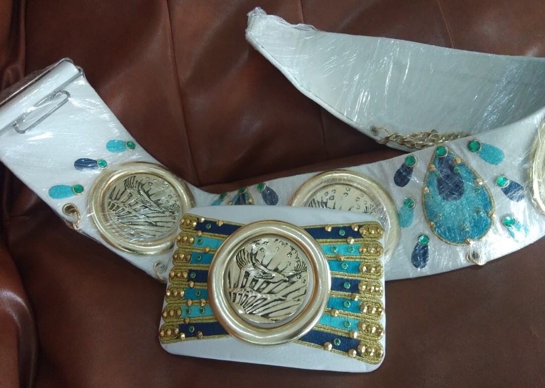Elvis Peacock Jumpsuit With Belt Gem