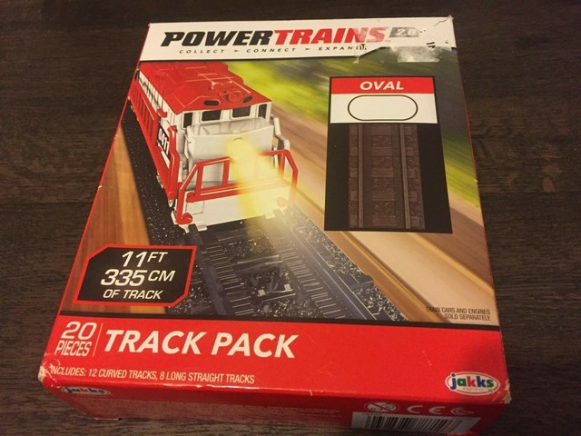 Jakks Pacific Power Trains 2.0 11ft Oval 20 Piece Toy Train Track Pack ...